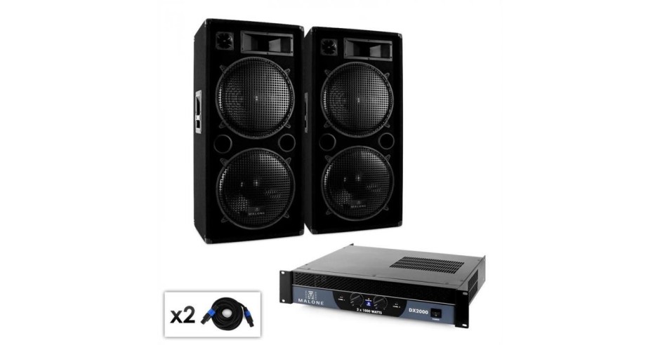 Malone DJ PA Set Malone 2.0 "Bass" cu amplificator, difuzor ?i cablu ...