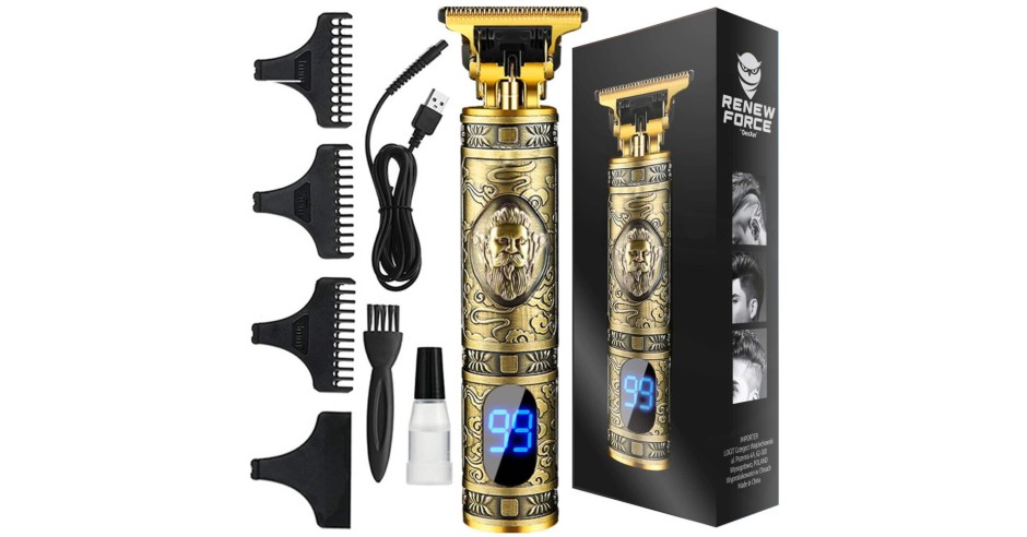 Trimmer Profesional de tuns barba sau parul, lama din titan + ceramica ...