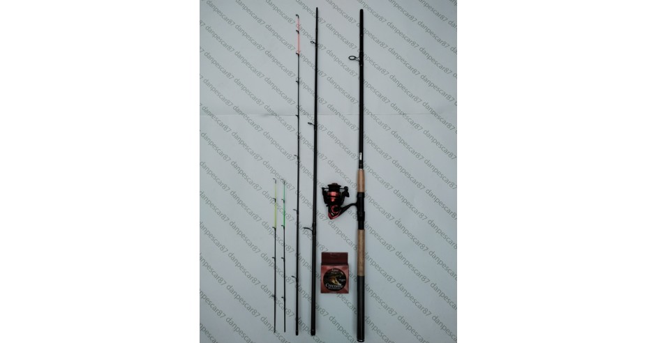 SET FEEDER Lanseta ACTIVE FORCE 3,30m + Mulineta TOP Feeder HS4000 +150m fir, Lansete Feeder si ...
