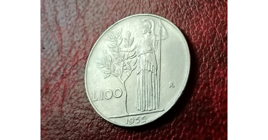 Rara: 100 lire 1955 Italia, stare UNC [poze]. Discount de 10 % pentru comenzi cumulate de ...