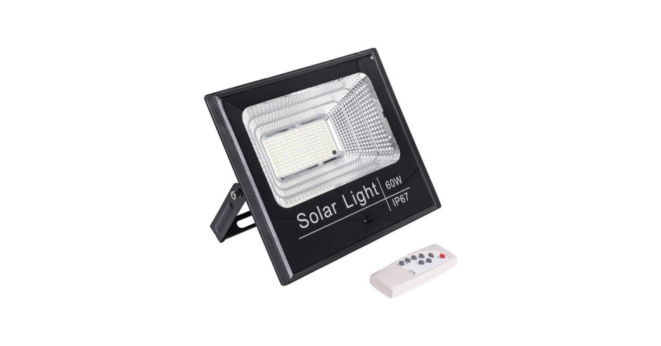 Proiector cu Panou Solar, 60W, IP.67, 6000K | arhiva Okazii.ro