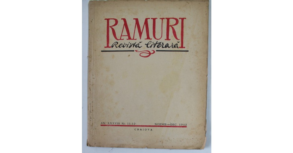 RAMURI , REVISTA LITERARA , AN XXXVIII , NR. 11- 12 , NOV. - DEC ...