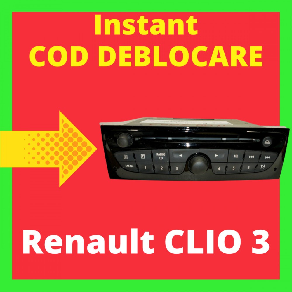 Cod deblocare radio Renault CLIO 3 decodare casetofon masina auto ...