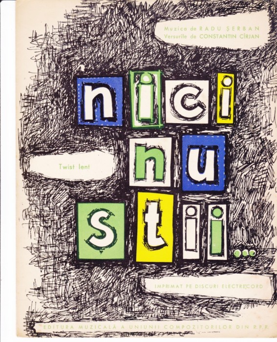 AS - PARTITURA - NICI NU STII..., MUZICA : RADU SERBAN, VERSURI ...