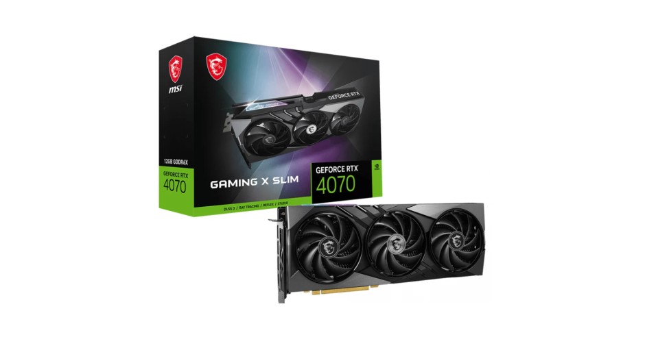 Placa video MSI GAMING X SLIM GeForce RTX® 4070 12GB GDDR6X DLSS3 ...