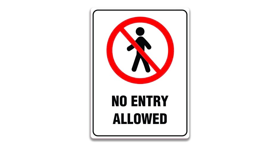 NO ENTRY ALLOWED SIGN | Okazii.ro