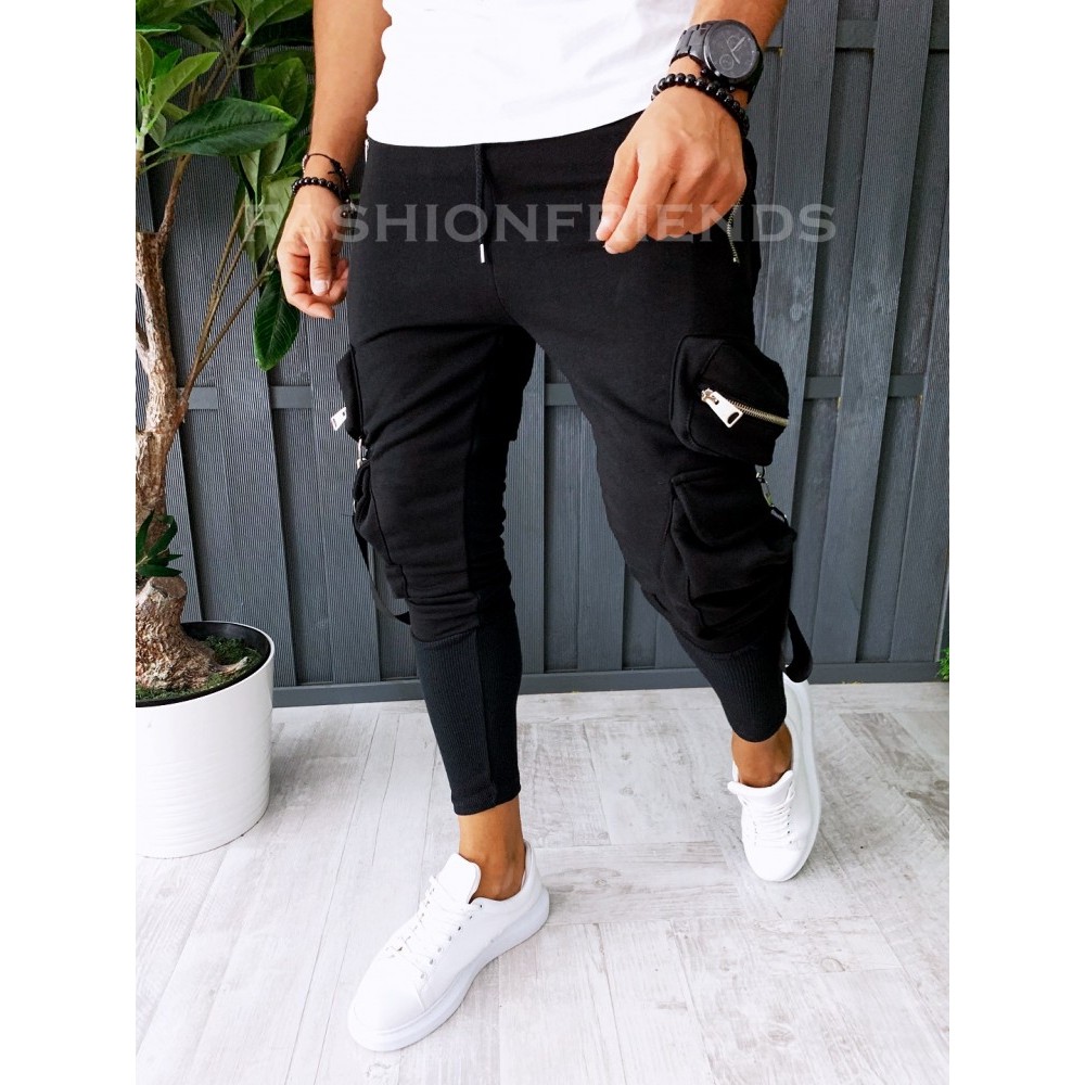Pantaloni VAGABOND - de trening pentru barbati - slim fit - negri ...