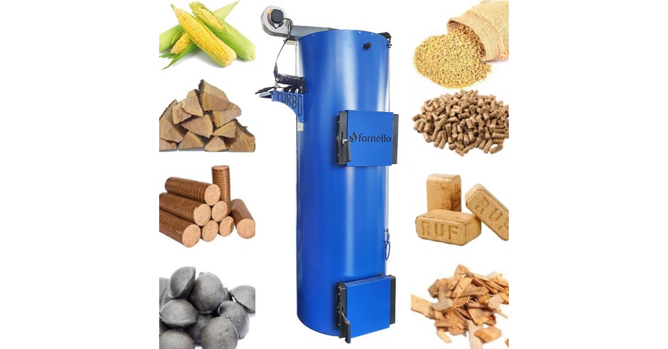 Centrala combustibil solid Fornello Turbo 50 kW, ventilator si ...