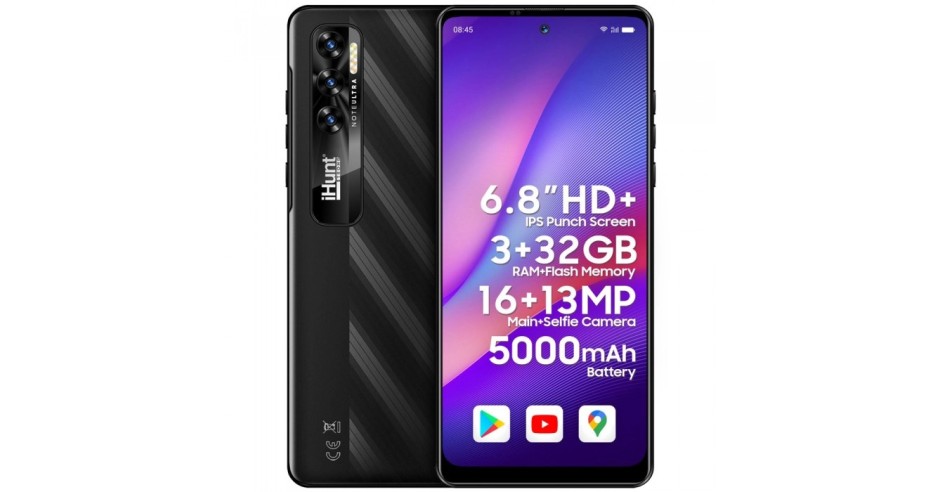 Telefon mobil iHunt Note Ultra 4G,3GB RAM+32GB,5000 mAh,Android 11,Nou ...