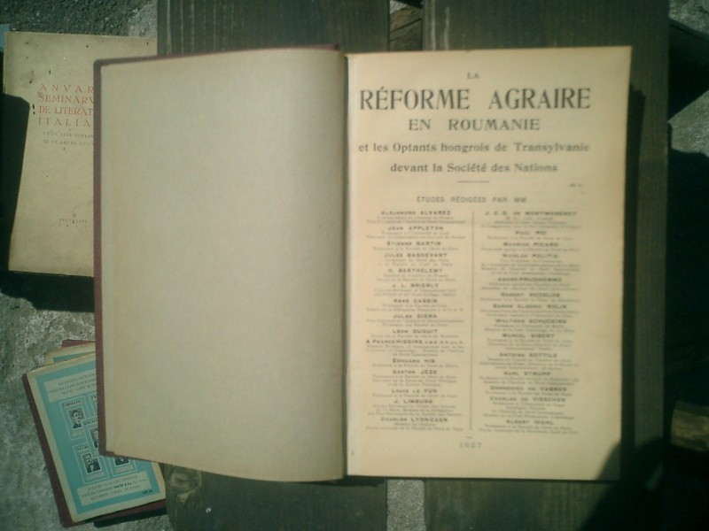 La reforme agraire en Roumanie et les Optants hongrois de Translylvanie ...