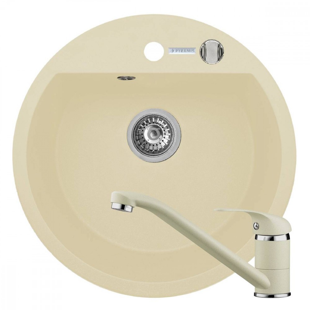 Set Chiuveta bucatarie granit MIDO 1B ?51 + Baterie ASALIA Pyramis ...