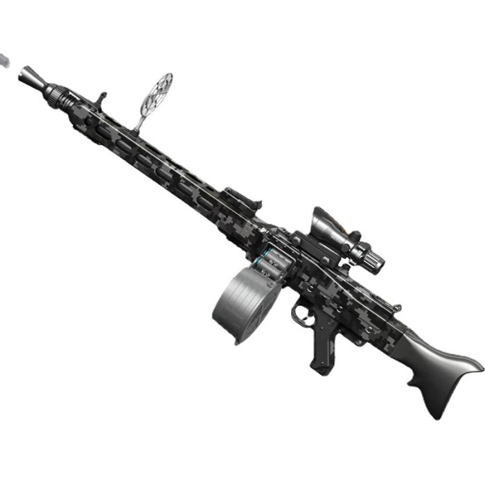 Mitraliera semi-automata MG3 de jucarie, electrica, cu gloante moi, 96 ...