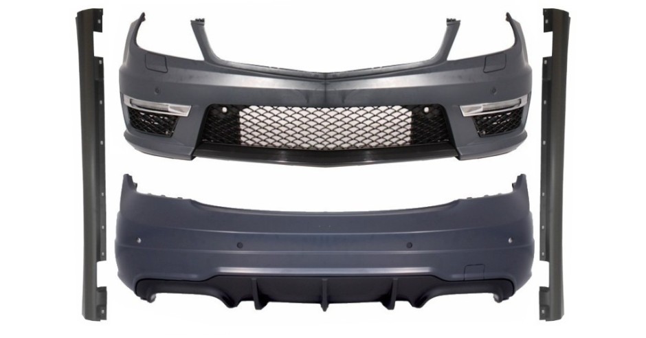 Pachet Exterior Mercedes C-Class W204 (2007-2015) Facelift C63 Design ...