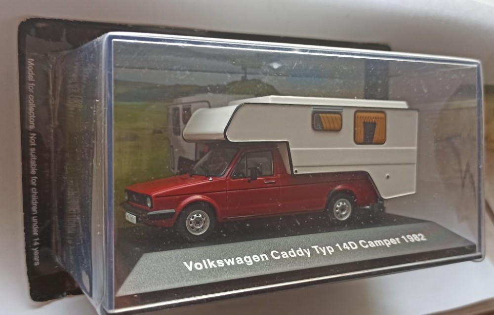 Macheta VW Caddy typ 14D Camper 1982 rulota - IXO/Altaya 1/43 ...