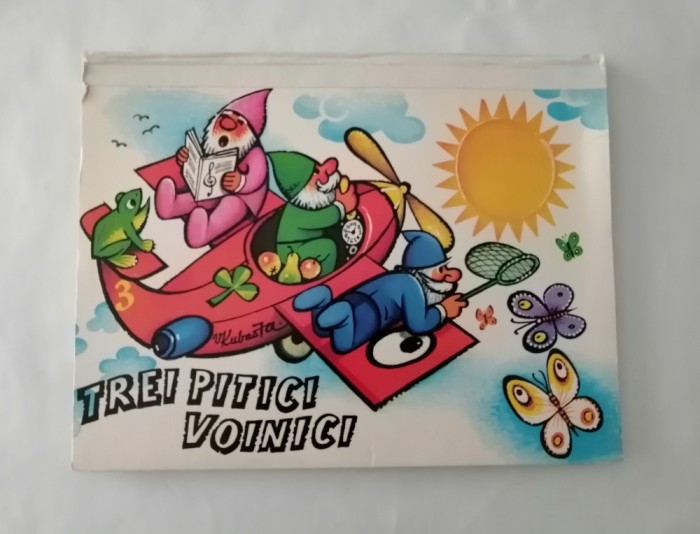 Trei pitici voinici carte 3D, Magdalena Popa, ilustratii V. Kubasta ...