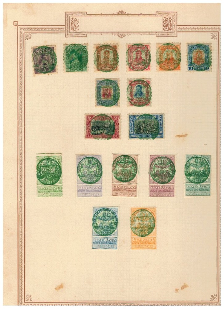 Mexico - Colectie timbre vechi pe file | arhiva Okazii.ro