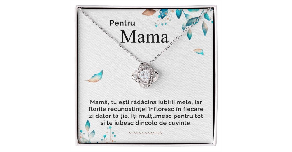 Set Colier Argint, Cadou pentru mama, de la fiu/fiica, mesaj de ...