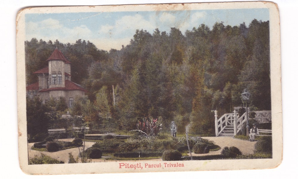 PITESTI-PARCUL TRIVALE-CARTE POSTALA CIRCULATA LA 1913 | arhiva Okazii.ro