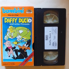 caseta video VHS desene animate retro Daffy Duck si Porky Pig, Looney ...