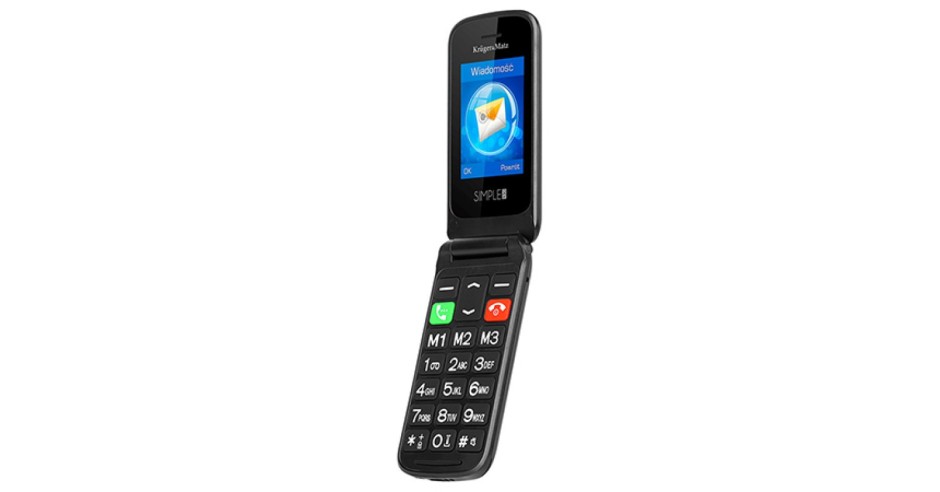 Telefon cu clapeta pentru seniori Simple 930 Kruger Matz, 2 display-uri ...