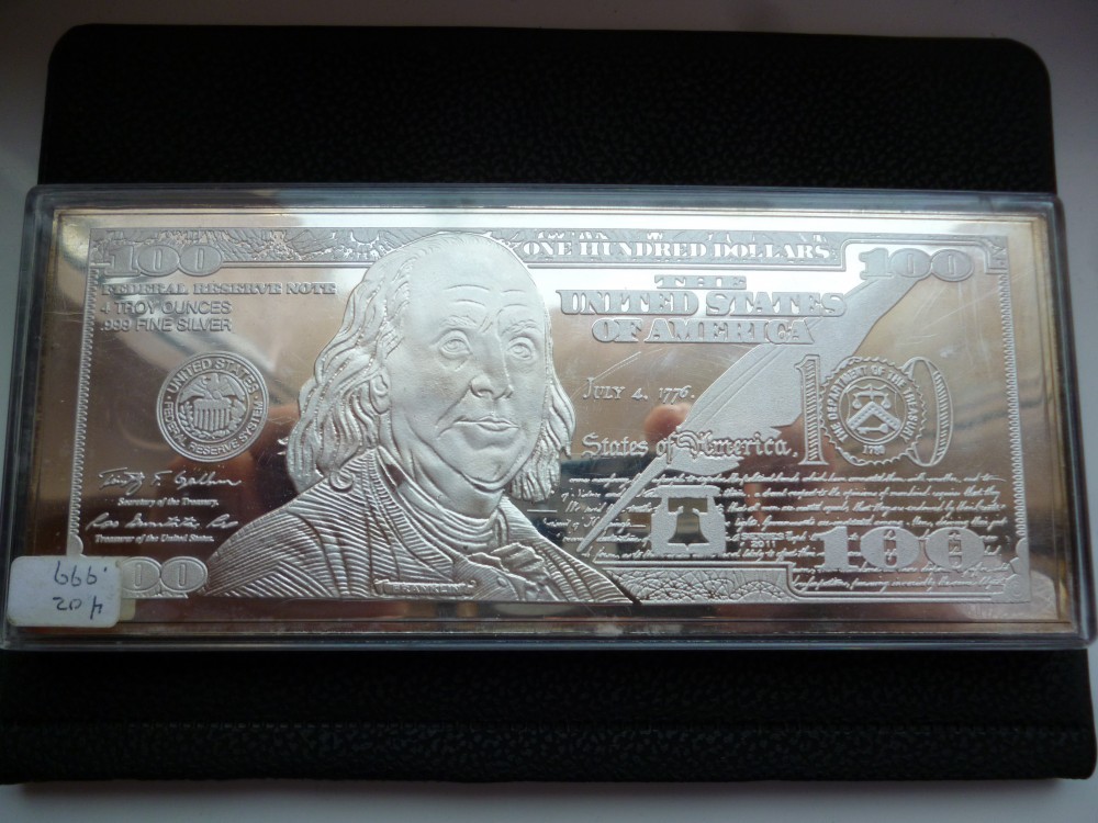 LINGOU ARGINT 999 100 DOLARI | arhiva Okazii.ro