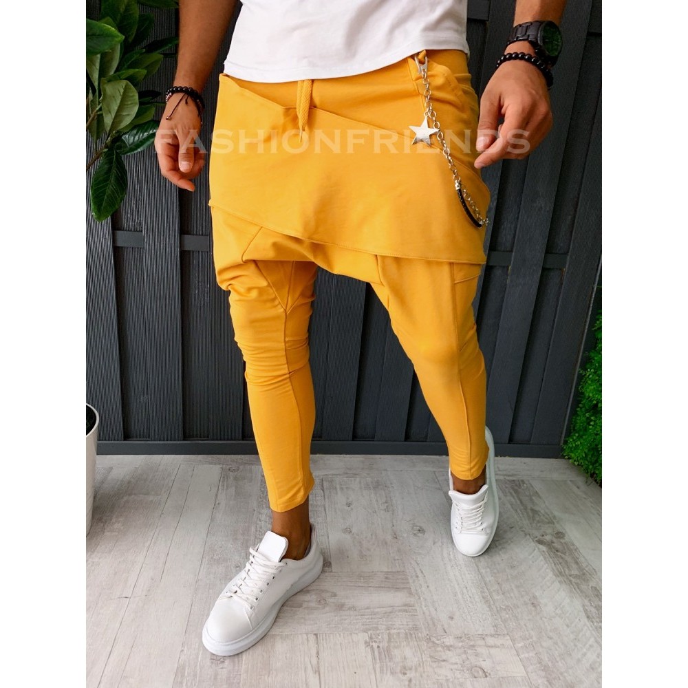 Pantaloni VAGABOND - de trening pentru barbati - slim fit - mustar ...