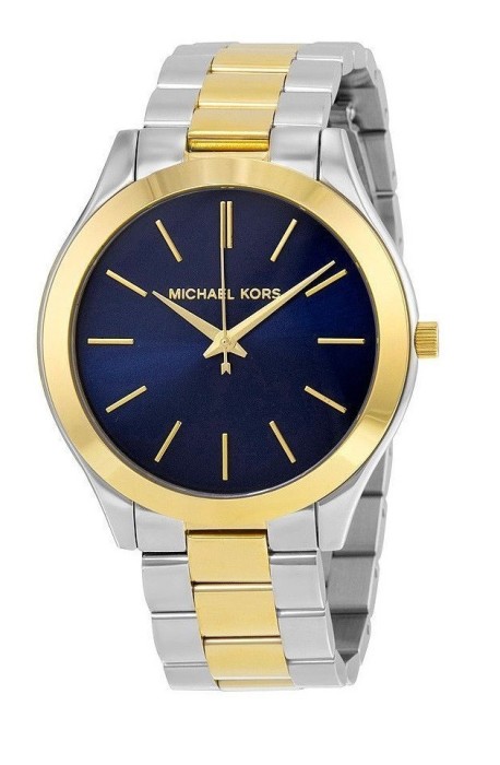 Ceas Dama, Michael Kors, Slim Runway MK3479, 41 mm, 5 atm, albastru ...