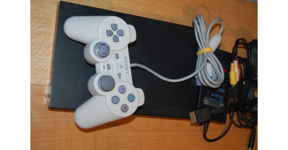 CONSOLA SONY PLAYSTATION 2 SLIM SCPH-77004 + MANETA PS2 + ALIMENTATOR ...