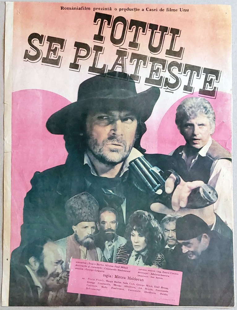 Totul se plateste - Afis film romanesc, cinema Romaniafilm 1986, seria ...