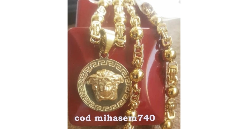 Lant +medalion INOX placat model Medusa --VERSACE-- =90 ron | arhiva ...