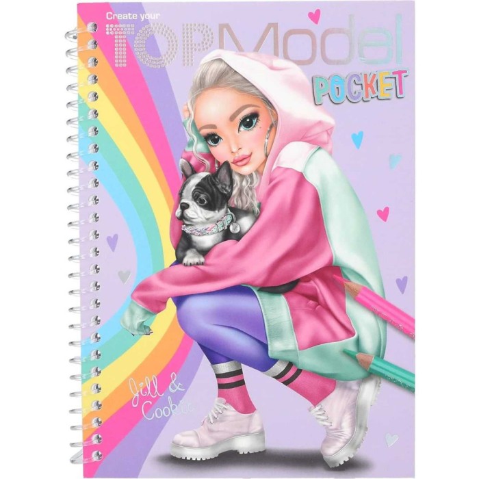 Carte de colorat TOPModel Pocket Jill and Cookie Depesche PT12727 ...