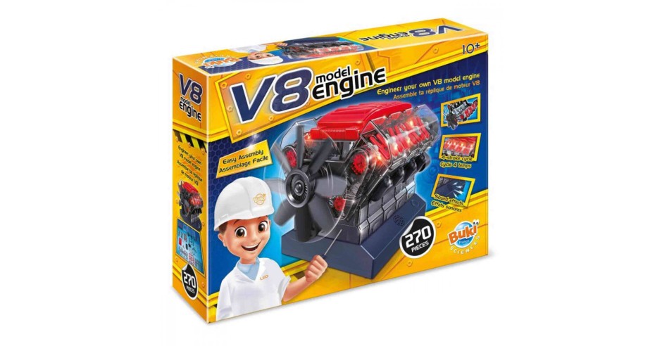 Set de Constructie BUKI France Motor V8 cu Sunete si Lumini 270 piese ...