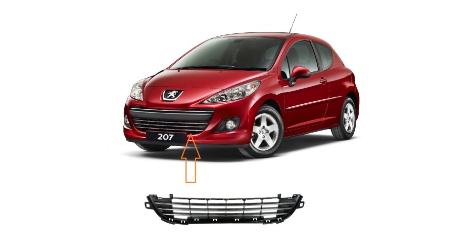 Grila Bara Fata Am Peugeot 207 2009-2013 Crom 7422C4 | arhiva Okazii.ro
