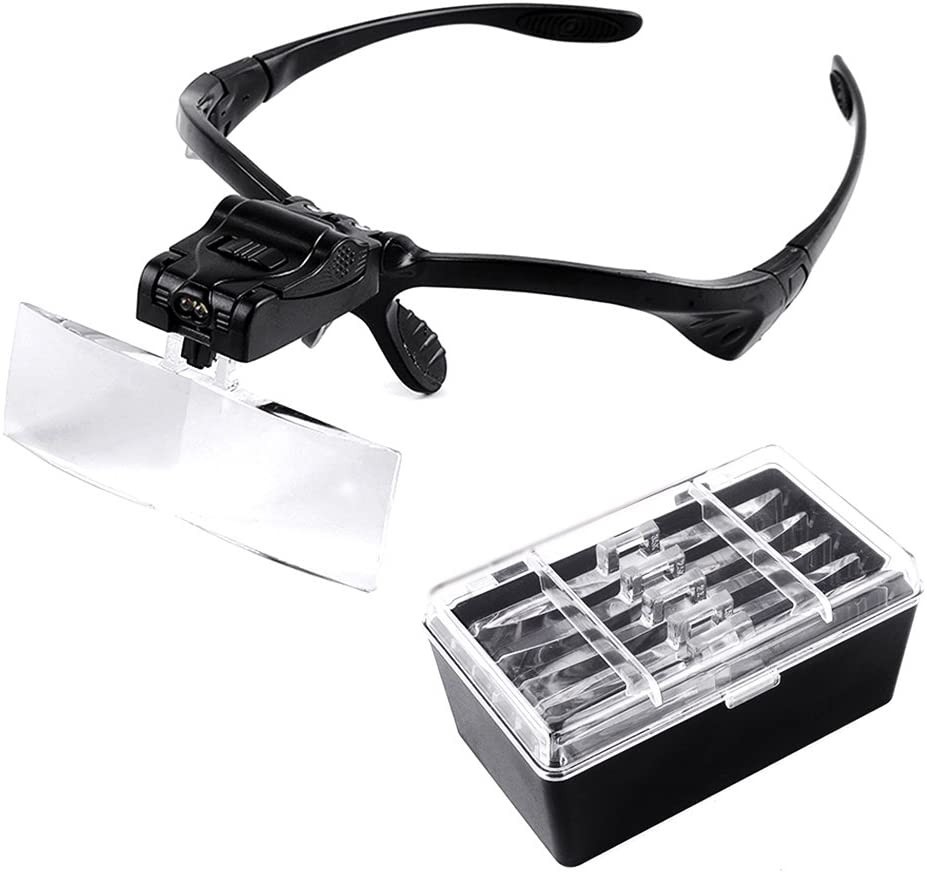 Ochelari Reglabili Cu 5 Tipuri De Lupe Si LED | arhiva Okazii.ro