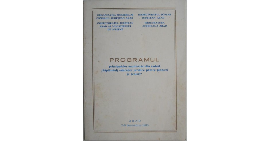 Programul principalelor manifestari din cadrul Saptamanii educatiei ...