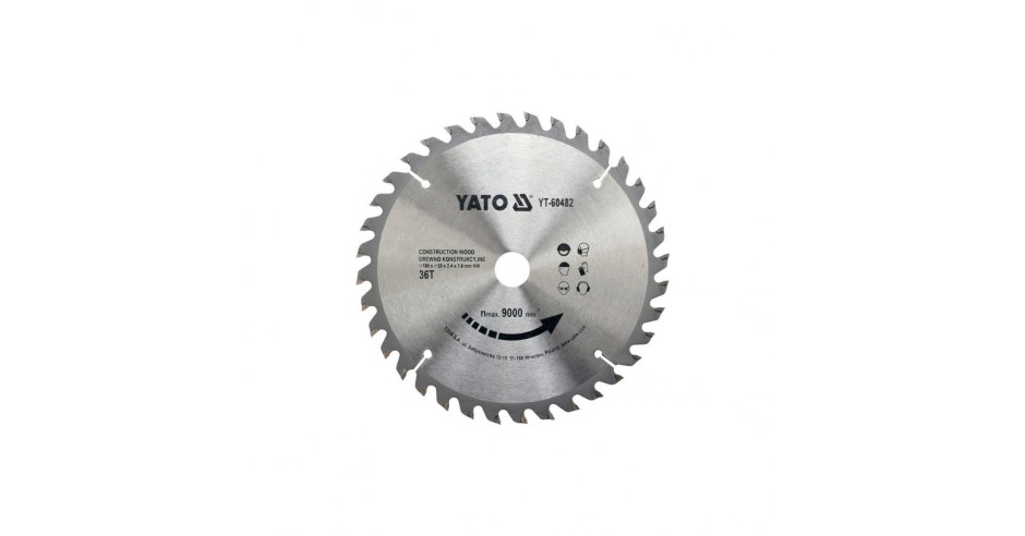 Disc circular lemn, 180 x 20 x 2.4 mm, 36 dinți Yato YT-60482 | Okazii.ro