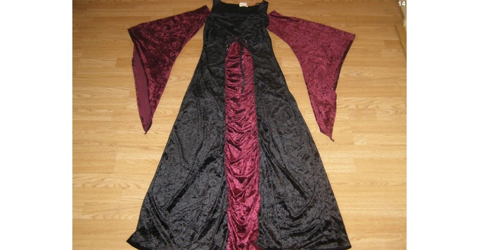 costum carnaval serbare rochie medievala contesa pentru adulti marime M ...