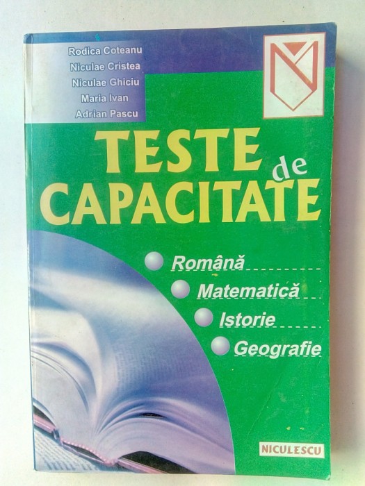 Teste de capacitate romana , matematica , istorie , geografie | Okazii.ro
