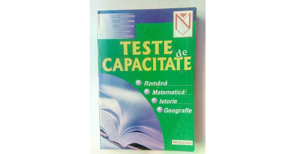 Teste de capacitate romana , matematica , istorie , geografie | Okazii.ro