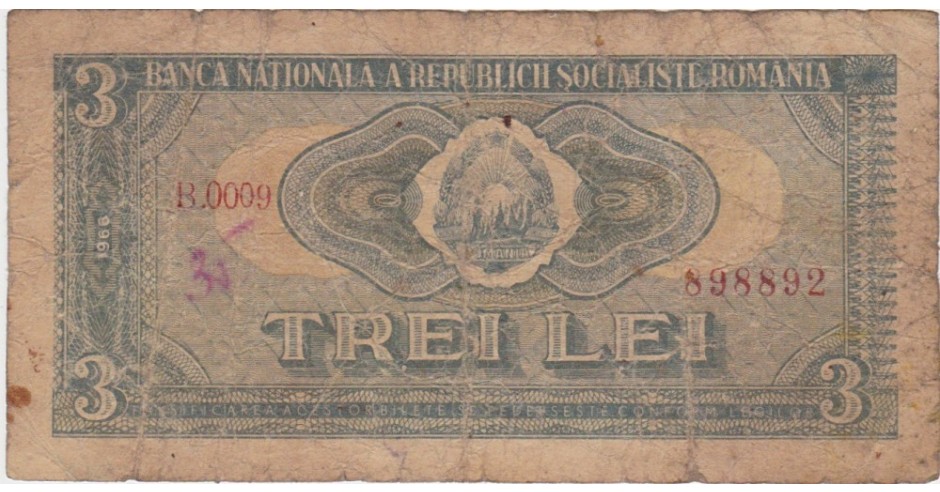 ROMANIA RSR 3 LEI 1966 UZATA | arhiva Okazii.ro