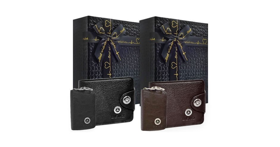 Set Cadou Mercedes: Portofel Piele Eco + Husa Chei, Cutie Inclusa ...