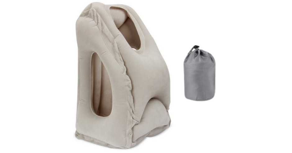 Perna gonflabila de calatorie pentru avion, autobuz, masina, pentru gat ...