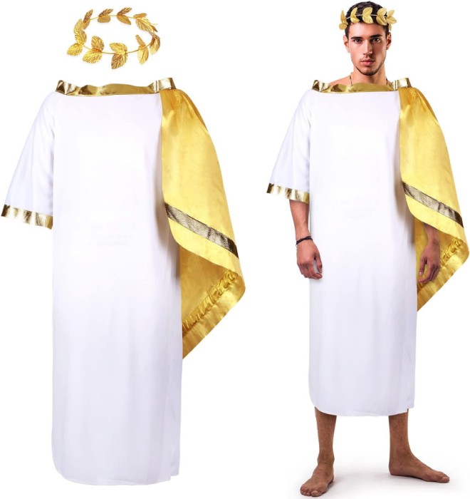 Ek Costum zeu Toga romana alba Costum toga pentru adulti Tunica cu ...