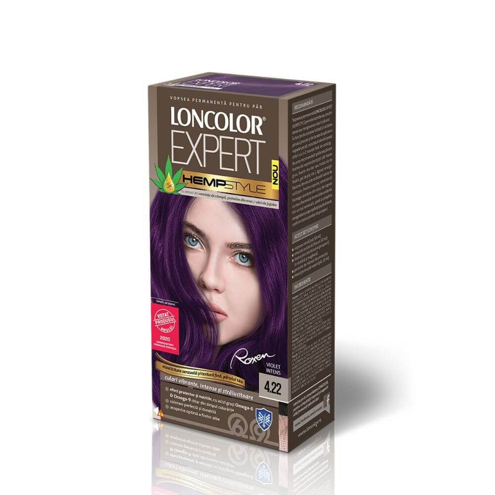 Vopsea de Par Loncolor Expert Hempstyle 4.22, Violet Intens, 100 ml ...