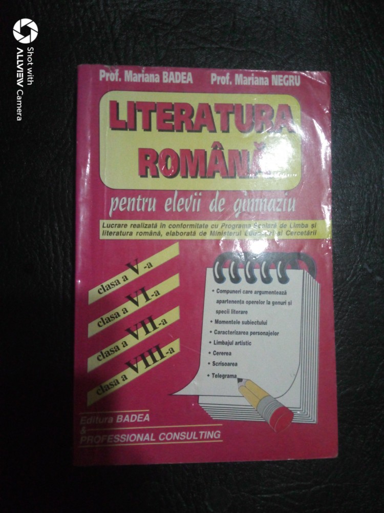 Literatura romana pentru elevii de gimnaziu-Prof,Mariana Badea,Prof.M ... Literatura romana pentru elevii de gimnaziu-Prof,Mariana Badea,Prof.M ...