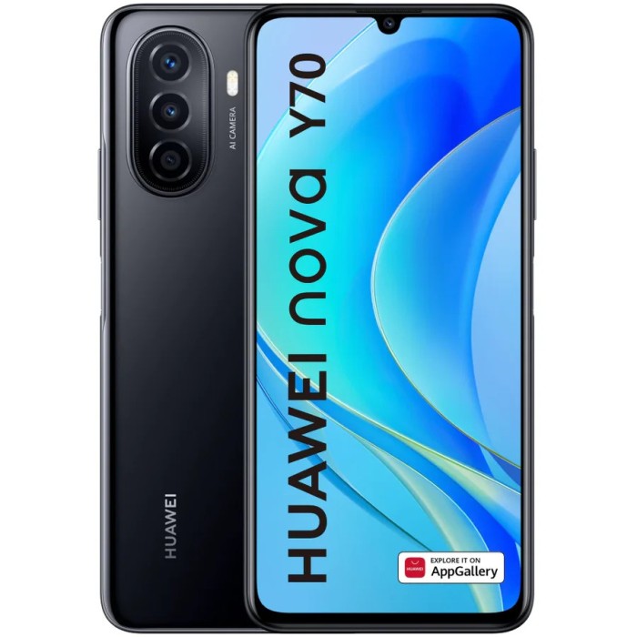 Telefon mobil Huawei nova Y70, 4GB RAM, 128GB, 4G, Midnight Black ...