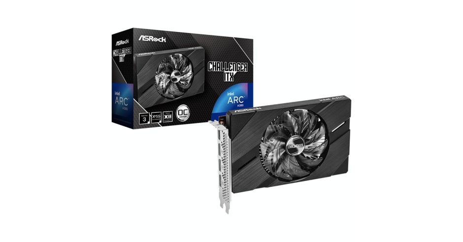 Asrock Intel Arc A380 Challenger ITX 6GB OC, GDDR6, 96-bit, 1x HDMI 2 ...