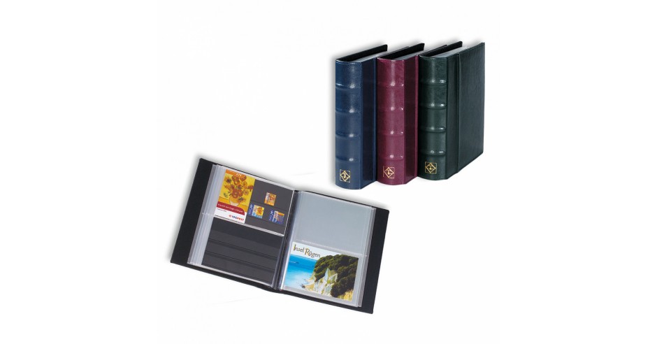 Album pentru stocare 100 carti postale / bancnote, coperta albastra ...