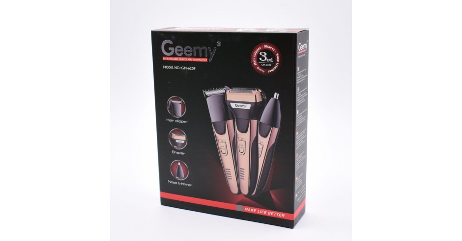 Masina de tuns ,barbierit si trimmer cu acumulator 3in1 Geemy GM-6209 ...