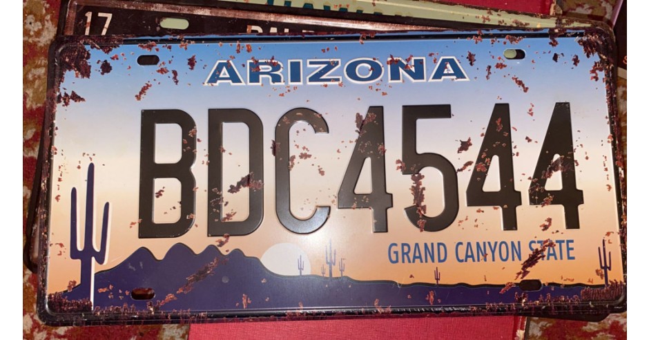 LOT TREI NUMERE INMATRICULARE AUTO AMERICANE DIN TABLA(HAWAII,ARIZONA ...